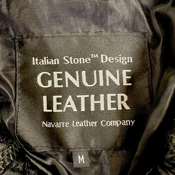Navarre Leather Company | Jackets & Coats | Vintage Mens Italian Stone ...